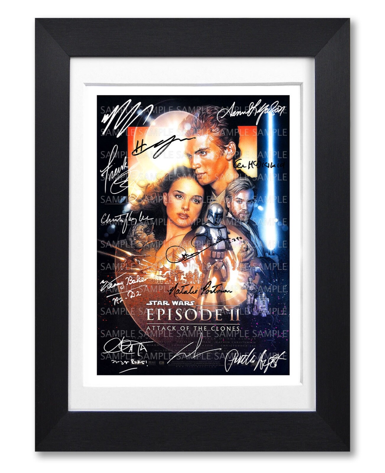 STAR WARS ALL 11 MOVIES CAST SIGNED POSTER PHOTO PRINT AUTOGRAPH FILM ...
