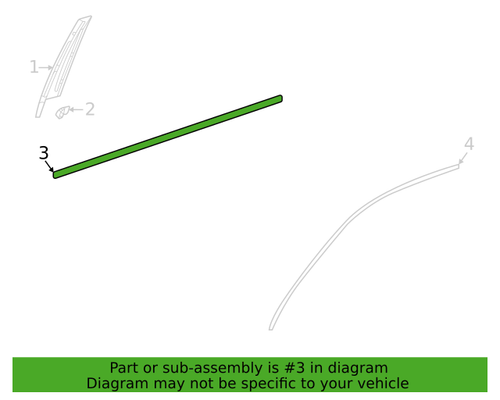 Mercedes Benz New GLE350 GLE450 2020-2021 Left Chrome Belt Molding OE ...