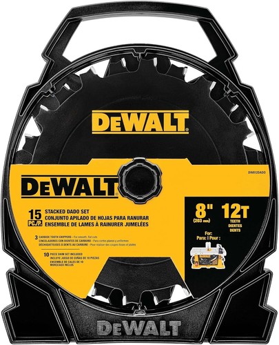 US DEWALT Stacked Dado Saw Blade 8 Inch 12 Tooth (DW812DADO)#2K | eBay