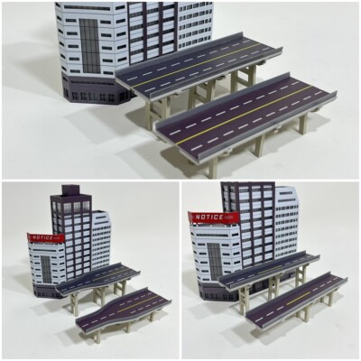 Diorama HO N Scale Highway Viaduct Model City Scene Building Model ...