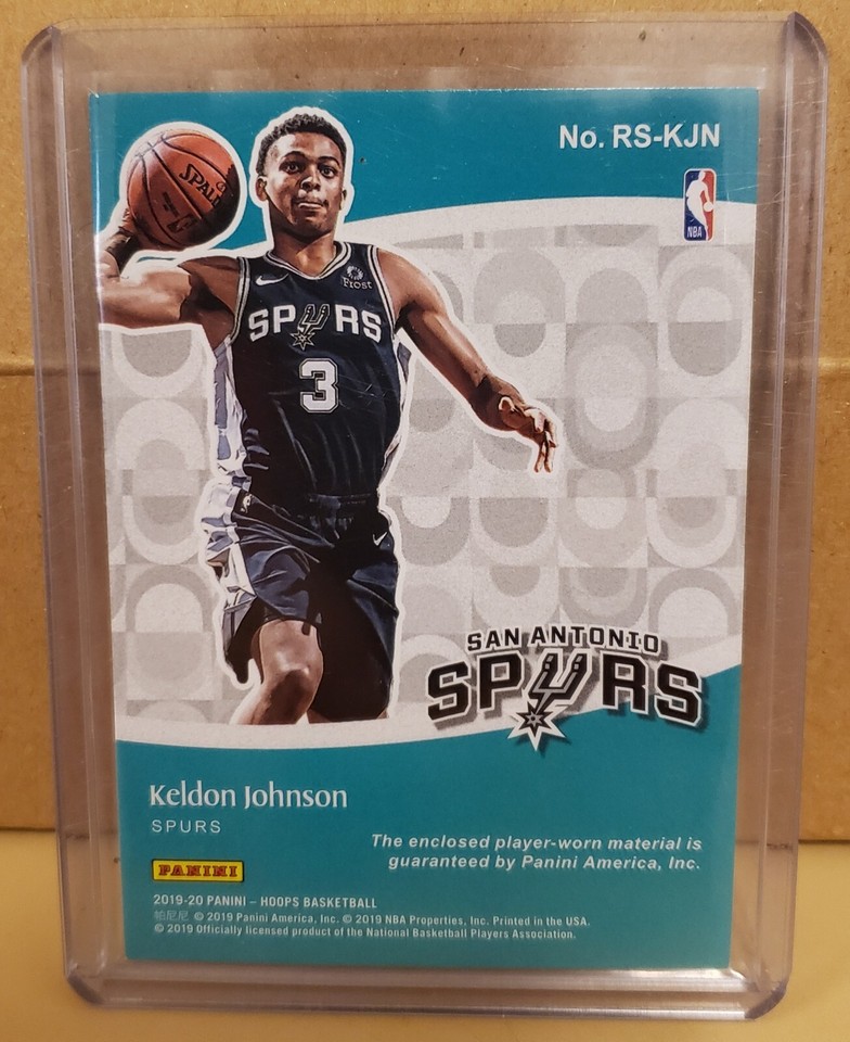 2019-20 Hoops Keldon Johnson Rise N' Shine Jersey San Antonio Spurs RS ...