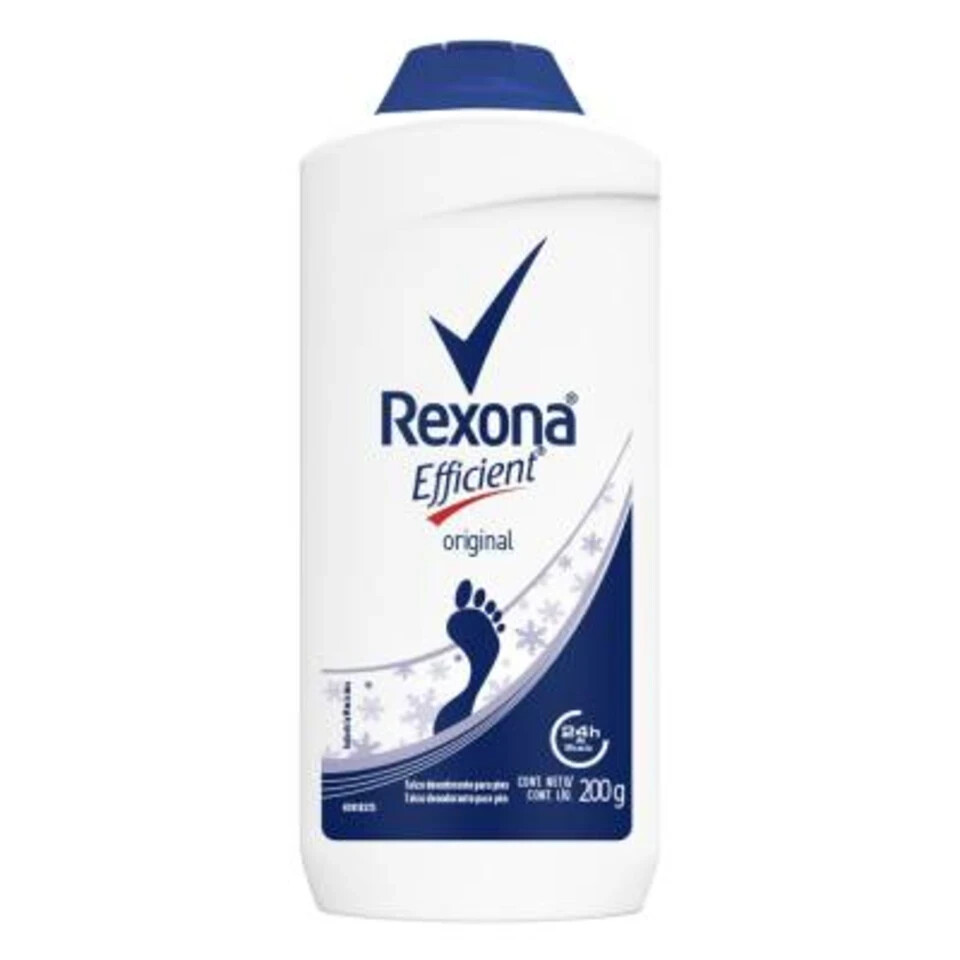 2X REXONA EFFICIENT TALCO PARA PIES 200g/FOOT TALCUM POWDER 2 DE 200g ...