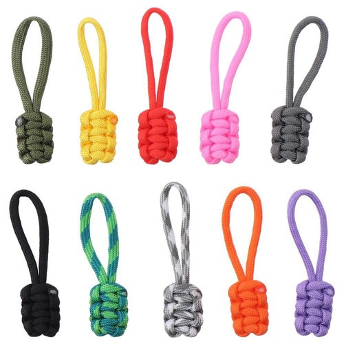 20 Pieces Multicolour Replacement Zipper Pulls Tab Woven Pull Rope ...