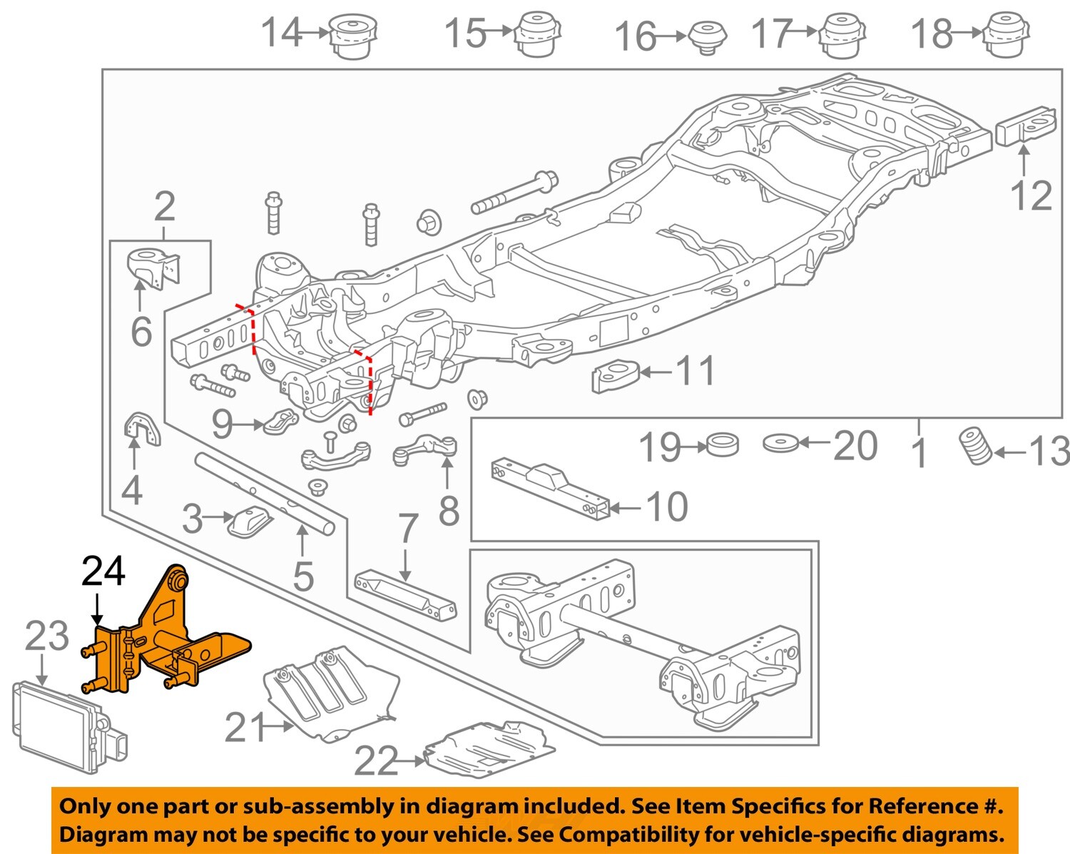 GM OEM 11-20 Sierra 2500 HD Electrical Components-Radar Sensor Bracket ...