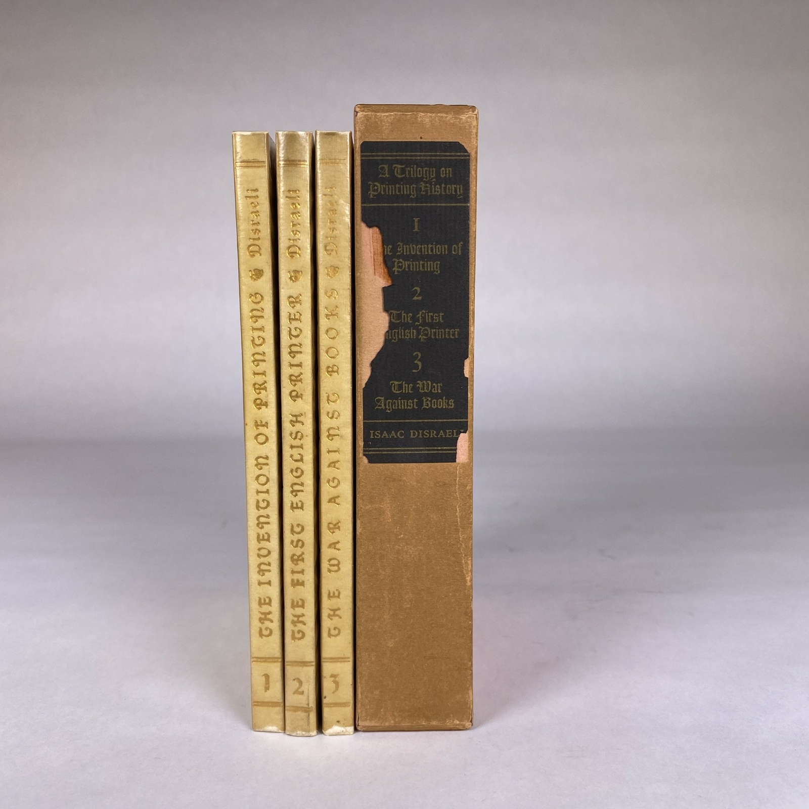 Isaac Disraeli / SPECIAL PRESS A TRILOGY ON PRINTING HISTORY 3 VOLUMES ...