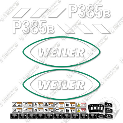 Fits Weiler P385B Decal Kit Paver - CUSTOM WHITE -7 YEAR OUTDOOR 3M ...