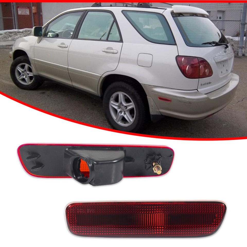 2X Red Lens Rear Bumper Side Marker Corner Lights For 1999-2003 Lexus ...