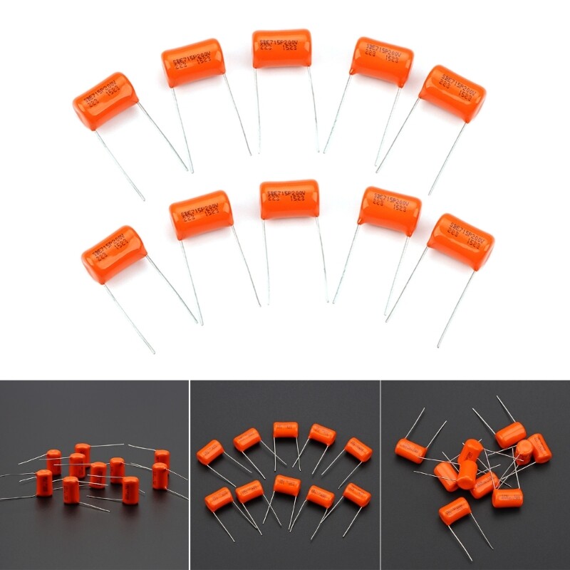 10Pcs Orange Drop Capacitors Tone Caps 200v 715P .022ufElectric Guitar ...