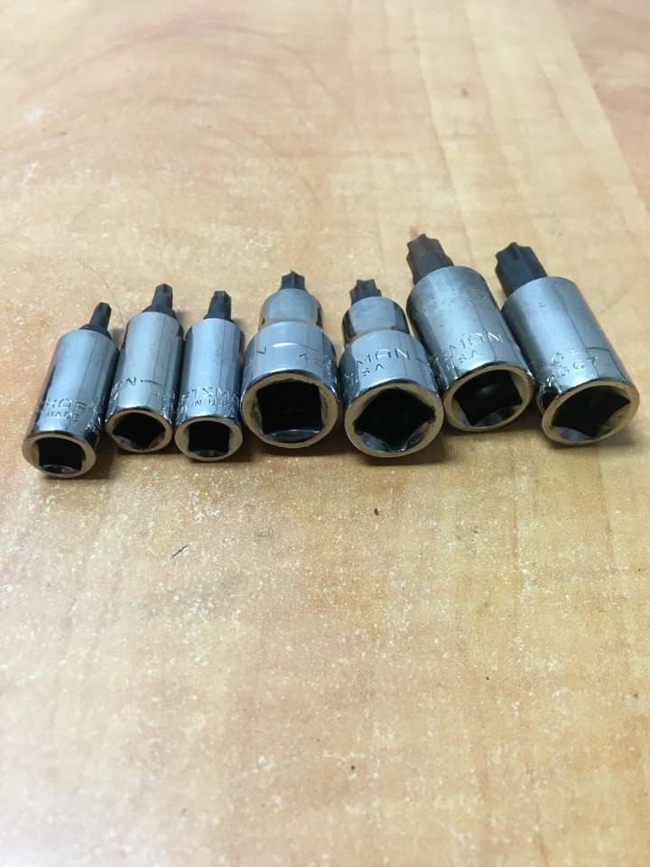 Craftsman USA T15-T50 Torx Bit 7 Piece Socket Set 1/4" Drive & 3/8 ...