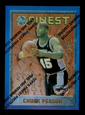 1995-96 TOPPS FINEST REFRACTOR W/ COATING #146 CHUCK PERSON SAN ANTONIO ...