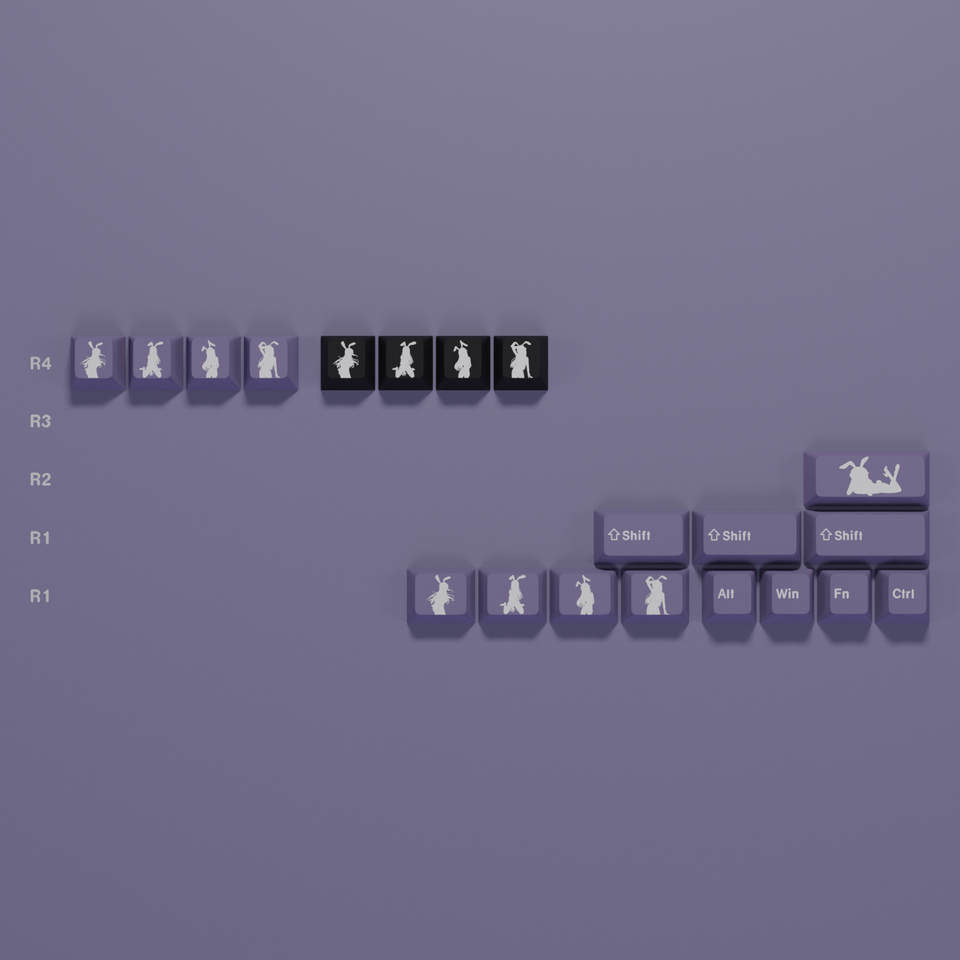 KenoKeys Bunny Girl Senpai Mai Sakurajima Anime Keycap Set For Mech ...