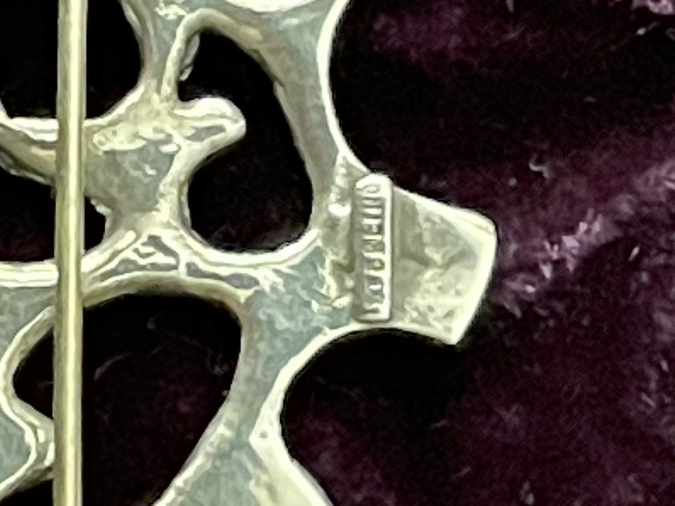 Antique Sterling Silver Cimaruta Broach Pin (Sprig Of Rue) 30s Peruzzi ...