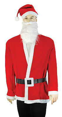 MENS ECONOMY SANTA CLAUS FATHER CHRISTMAS SUIT FANCY DRESS COSTUME ...