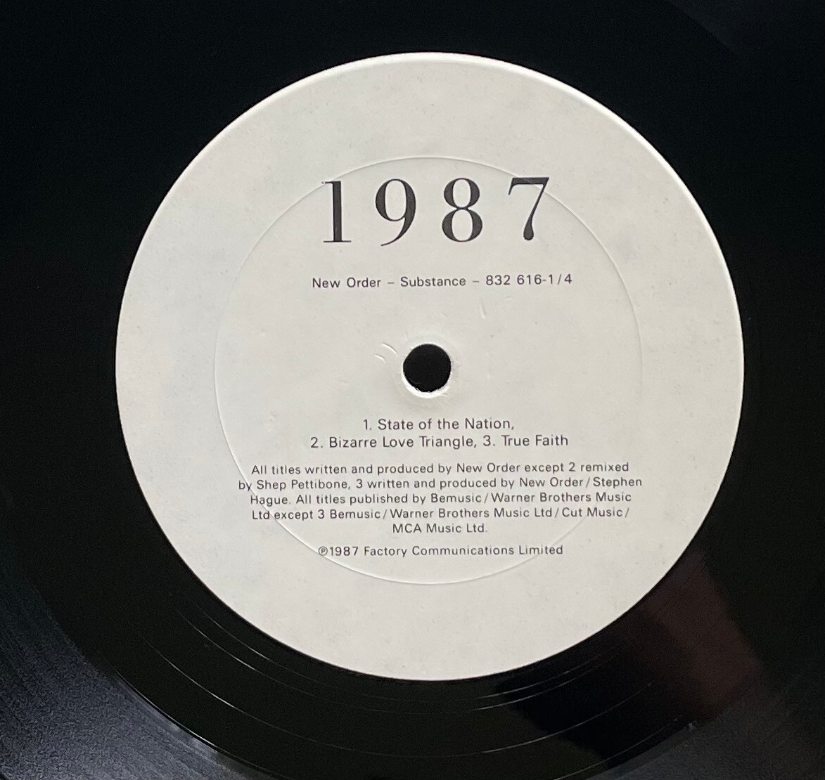 ORIGINAL Vtg NEW ORDER Album SUBSTANCE 1987 Record 1ST PRESS Vinyl 2Lp ...