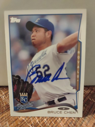 Bruce Chen Autographed 2014 Topps Signed Baseball Card #151 Kansas City ...