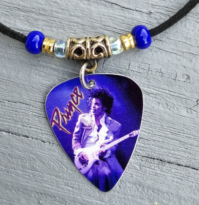 Handmade Prince Aluminum Guitar Pick Necklace | eBay