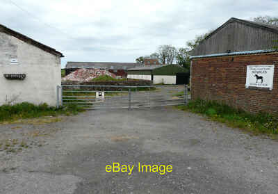 Photo 6x4 Denne Court Farm stables Hammill Beyond the gate is a great ...