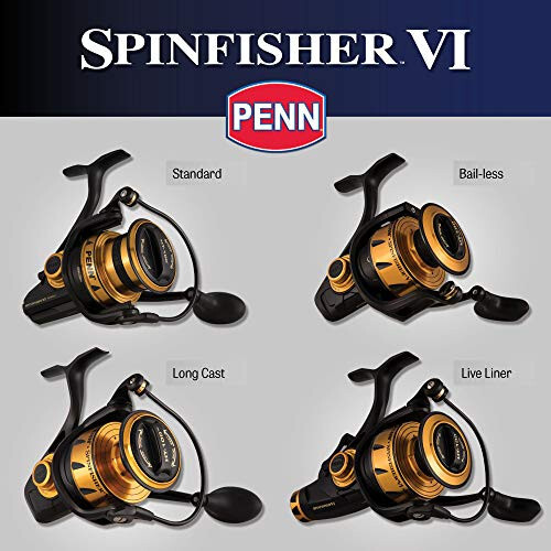 PENN Spinfisher VI Spinning Inshore Fishing Reel, HT-100 Front Drag ...