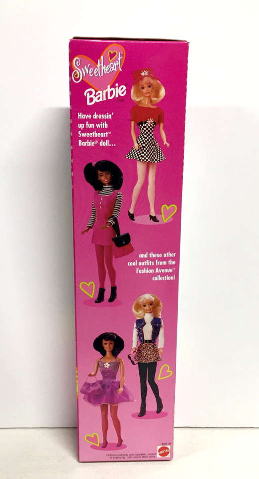 NEW 1997 Barbie Doll Sweetheart Barbie #18610 Valentines Brunette ...