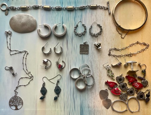 141 grams Sterling Silver 925 Jewelry lot Earrings Bracelets Rings Most Wearable | eBay