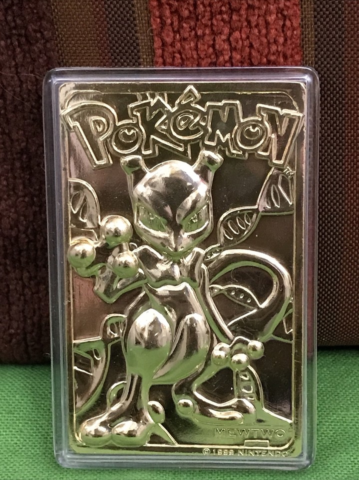 1999 Pokemon "Mewtwo" 23 Karat Gold Plated Special Edition Trading Card ...