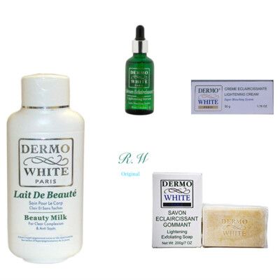 DERMO WHITE SET (lotion+serum+Exfoliating soap+cream) | eBay