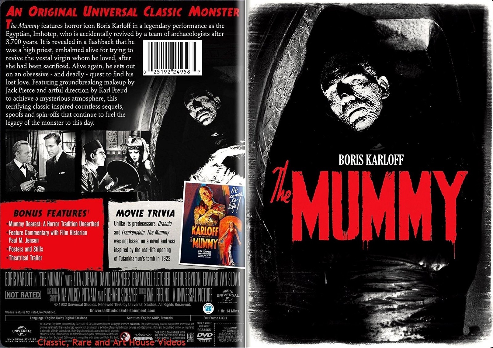 The Mummy ~ DVD ~ Boris Karloff, Zita Johann (1932) 25192249587| eBay