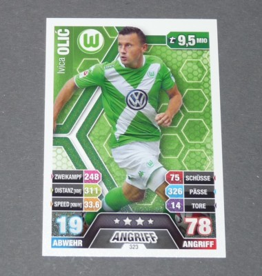 323 OLIC VFL WOLFSBURG TOPPS MATCH ATTAX PANINI FOOTBALL BUNDESLIGA ...