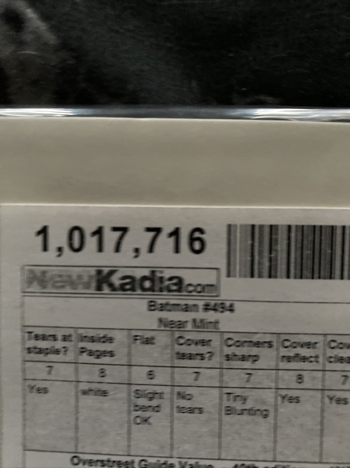 Batman #494 Joker and Scarecrow, New Kadia graded “Near Mint” | eBay