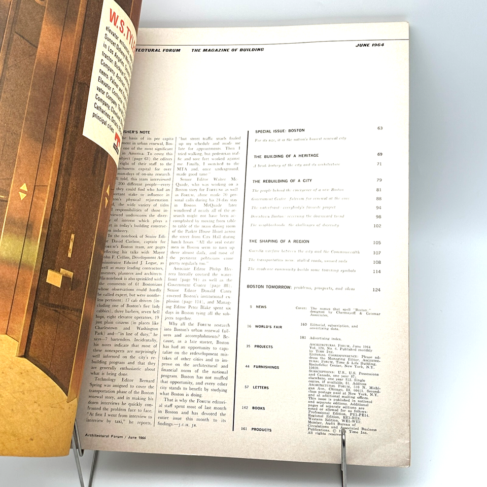 Architectural Forum Boston Issue June 1964 Urban Renewal Kentile Ad ...