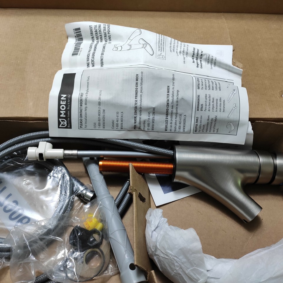 Moen CA87316SRS Renzo Pullout Sprayer Kitchen Faucet, Spot Resist ...