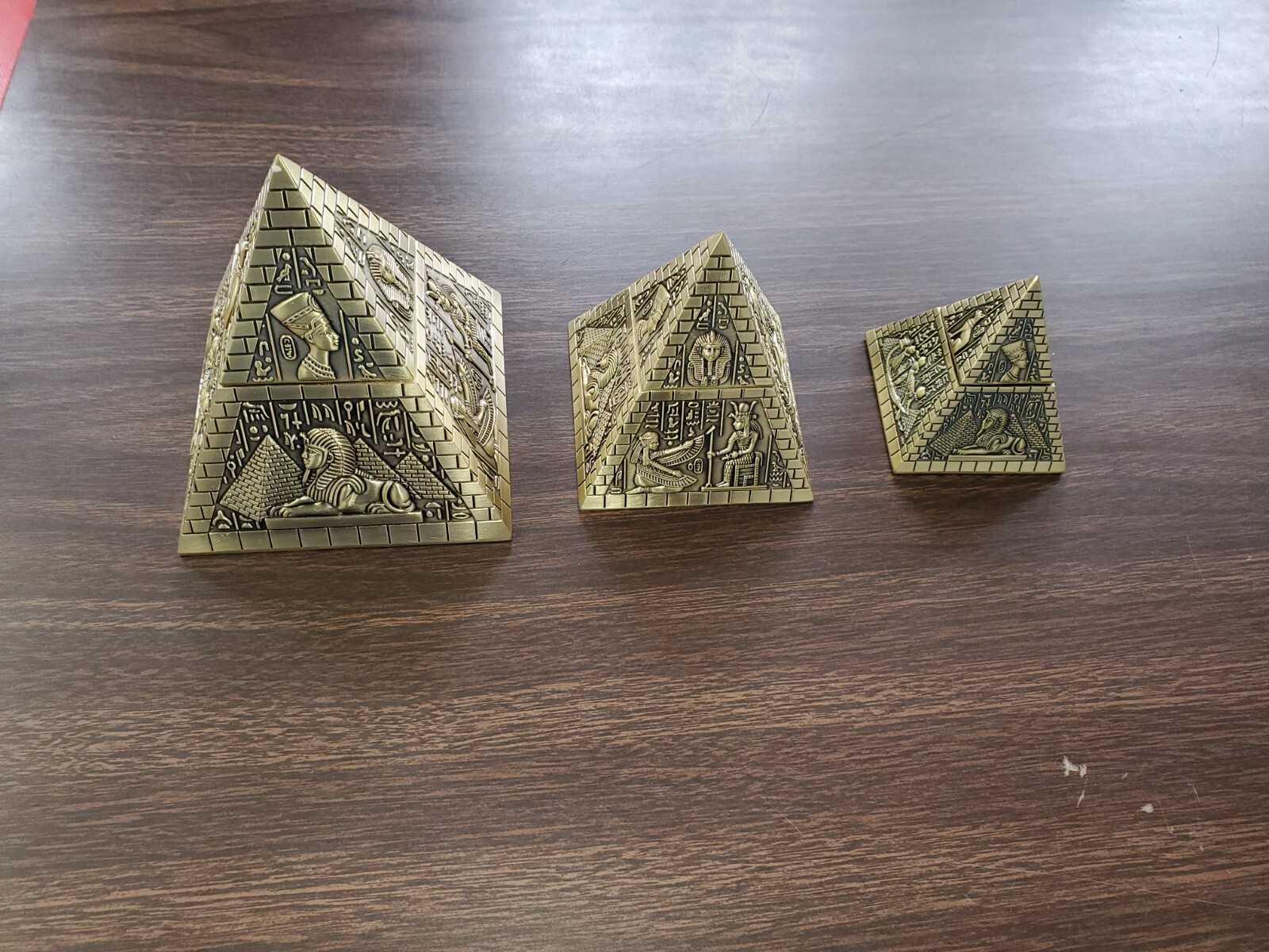 Metal Egyptian Pyramids Sculptures Set (3 Pcs) | eBay