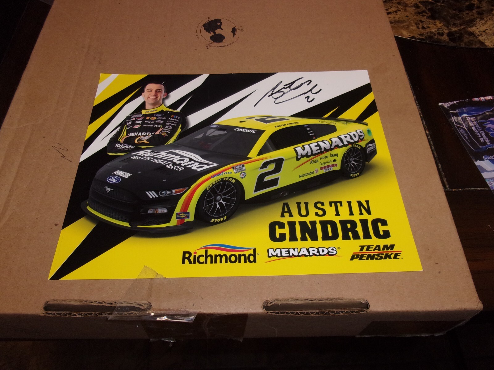 2023 AUTOGRAPHED #2 AUSTIN CINDRIC"MENARDS/RICHMOND"NASCAR CUP SERIES ...