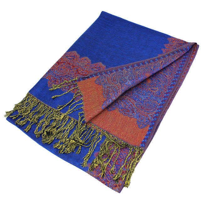 US-SELLER New Reversible Border Paisley Pash, Scarf Shawl Wrap Elegant ...