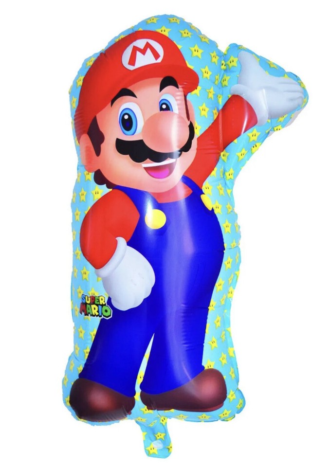 Mario Bros Brothers Balloons 5 Year Birthday Gaming Helium Balloon ...