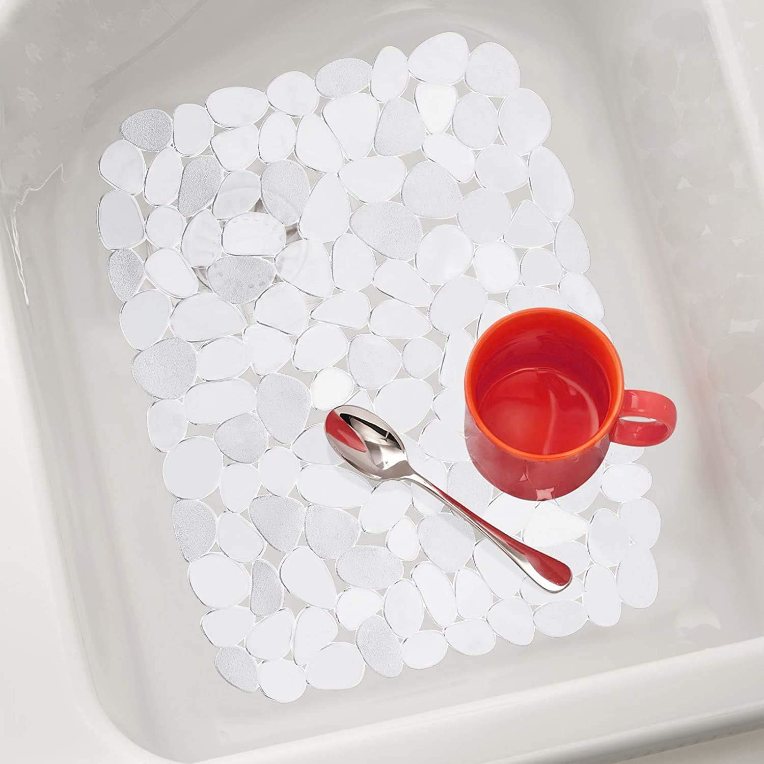 30x40cm Clear Kitchen Sink Protector Mat, Pebble Drainer 2-Pack | eBay