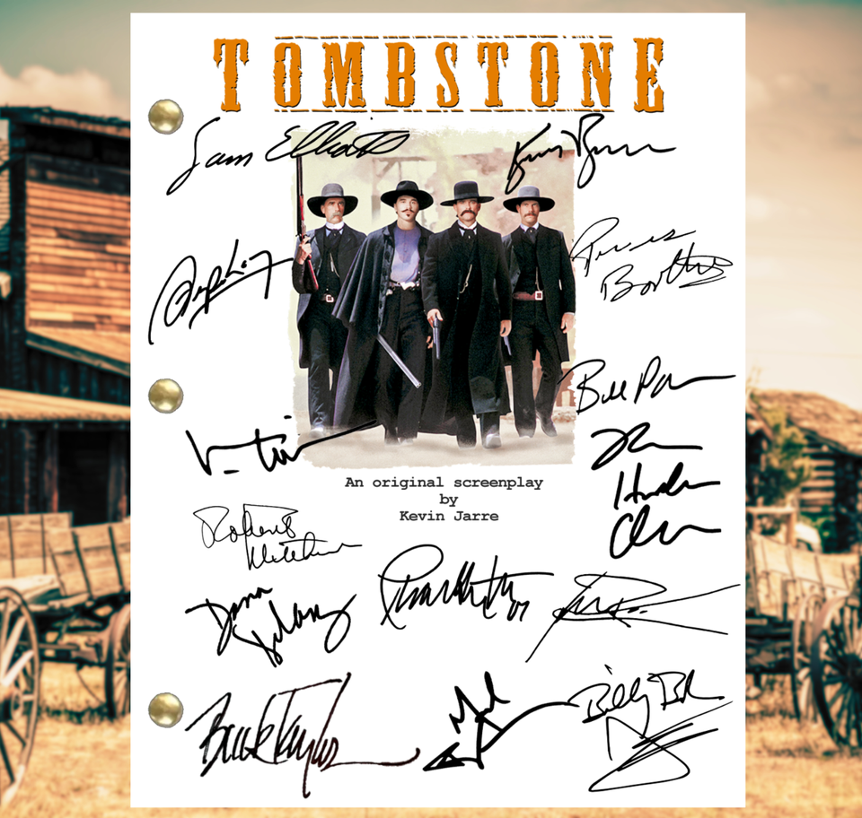 Tombstone Movie Script Autograph Cast-Signed Screenplay 124 Pages Plus ...