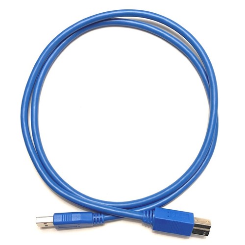 USB 3.0 Cable SuperSpeed Cord Wire Blue Type A Male to Type B Male 3 ft ...