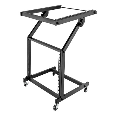 9U Rack Mount Mixer Case Stand Studio Equipment Cart Stage Amp DJ ...