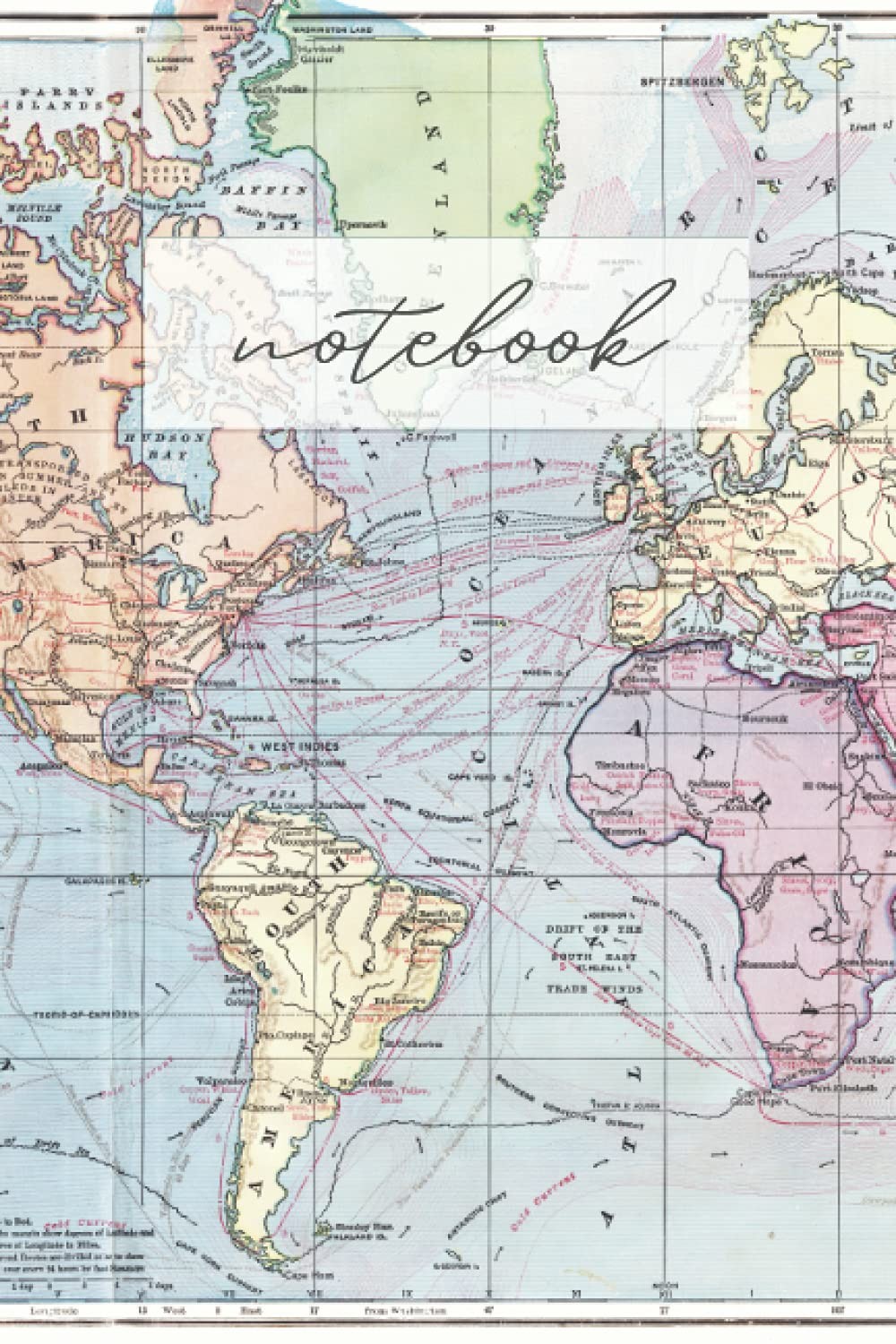 World Map Notebook with Lined Pages | eBay UK