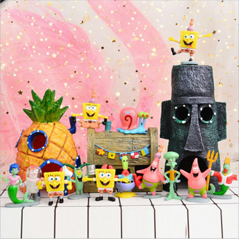 6 Pcs/Set SpongeBob Squarepants Patrick Star Squidward Tentacles PVC ...