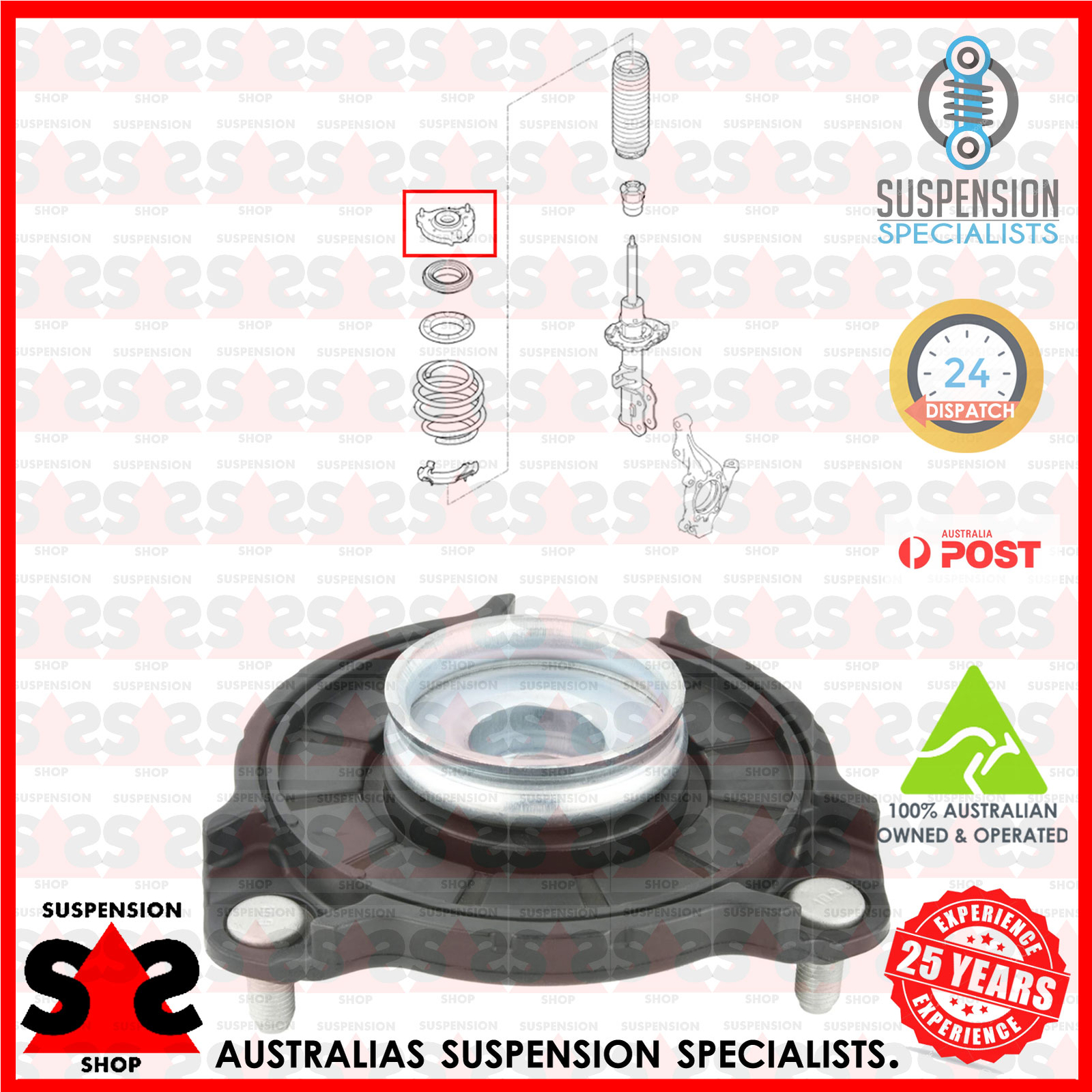 Front Axle Suspension Strut Support Mount Suit HYUNDAI I30 (Pde, Pd ...