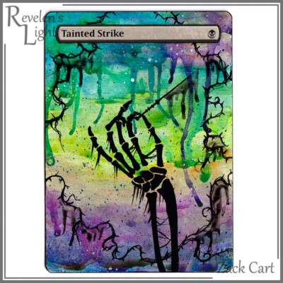 Tainted Strike Alter - Hand Painted MTG Altered Art - Magic - Revelen's ...