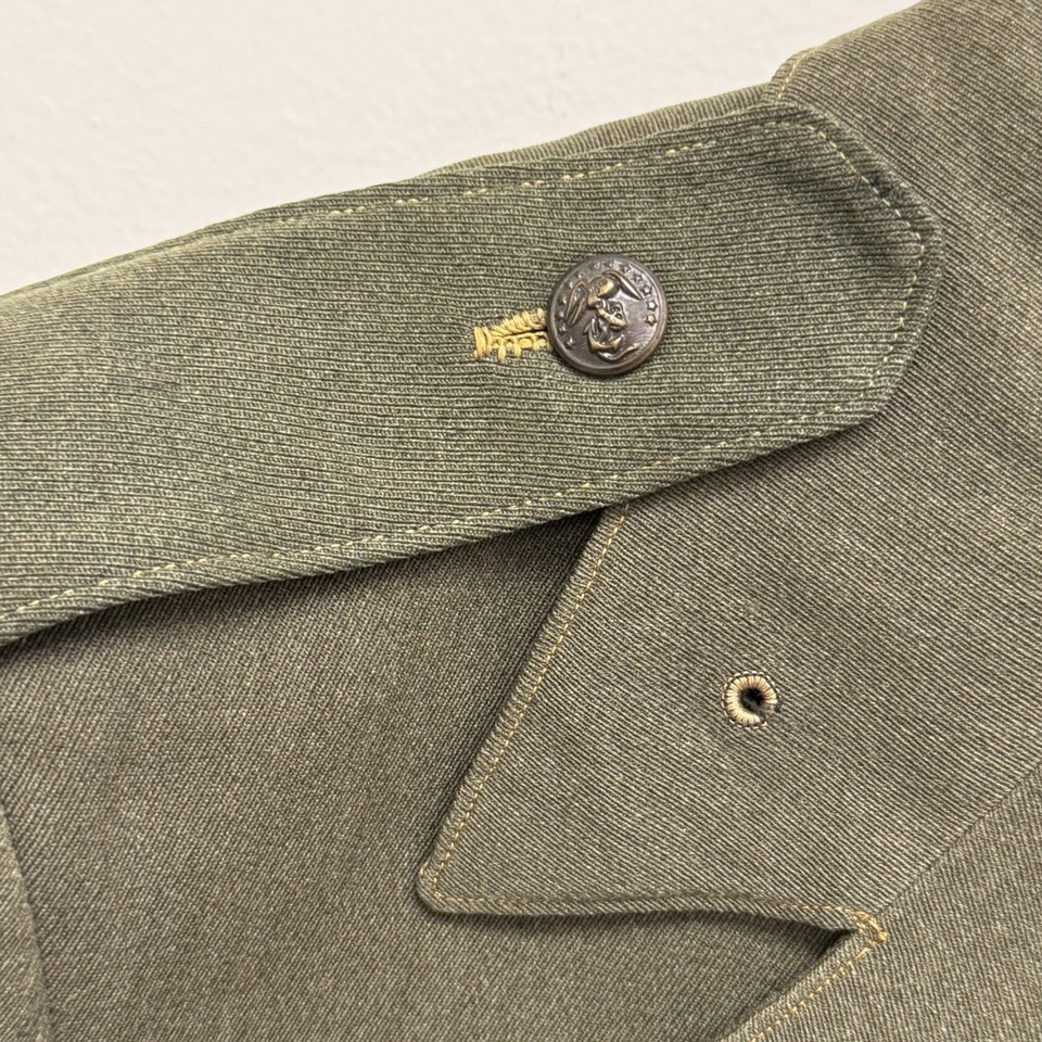 Original WWII USMC Marine Corps Officer Ike Uniform Blouse Gaberdine | eBay