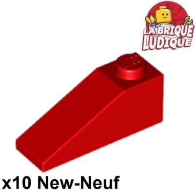 Lego 10x Slope Brick Inclined 33 3x1 Red 4286 New | eBay