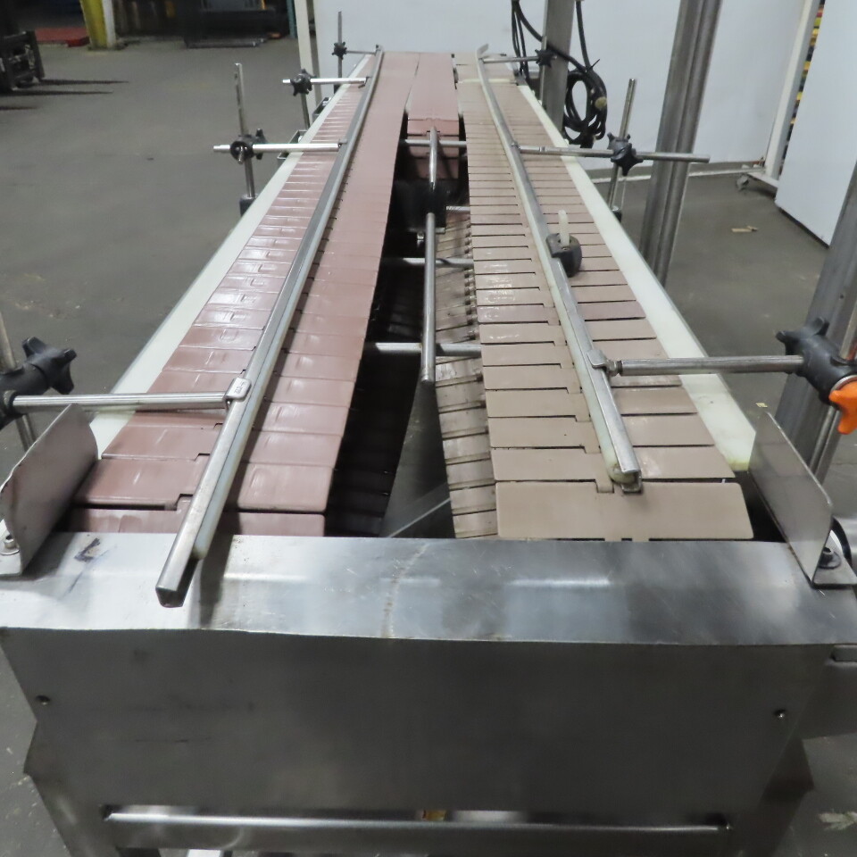 Stainless Washdown Slider Bed Split Conveyor 6" Plastic Chain Belt 97 ...