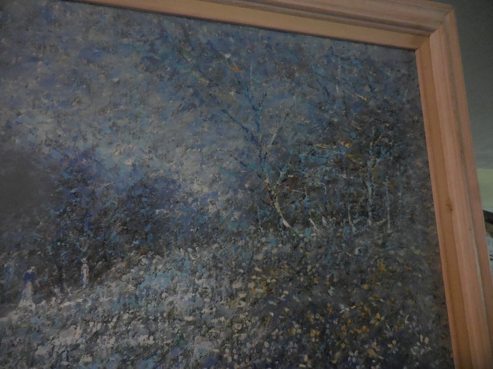 Canvas Impressionist Painting of 4 Folks Strolling Through Meadows by K ...