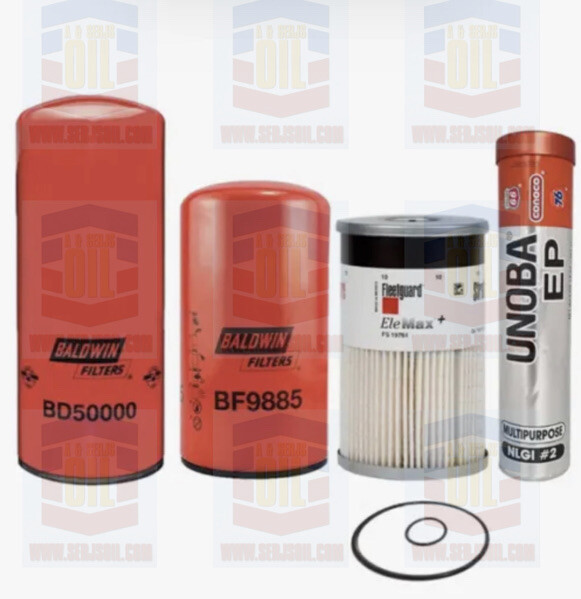 CUMMINS ISX15 OIL CHANGE KIT BD50000, BF9885, FS19764, FREE TUBE RED ...