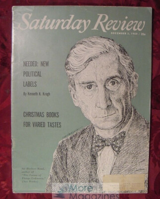 Saturday Review December 3 1960 KENNETH KROGH HERBERT READ MARIO PEI | eBay