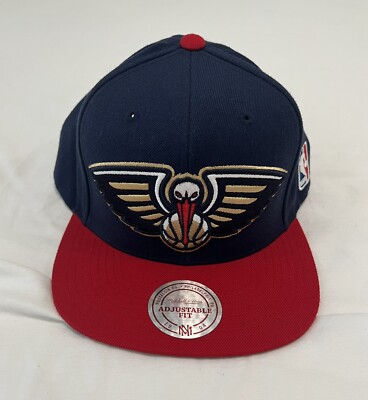 Mitchell & Ness Snapback Hat New Orleans Pelicans Blue Green & Red Cap ...